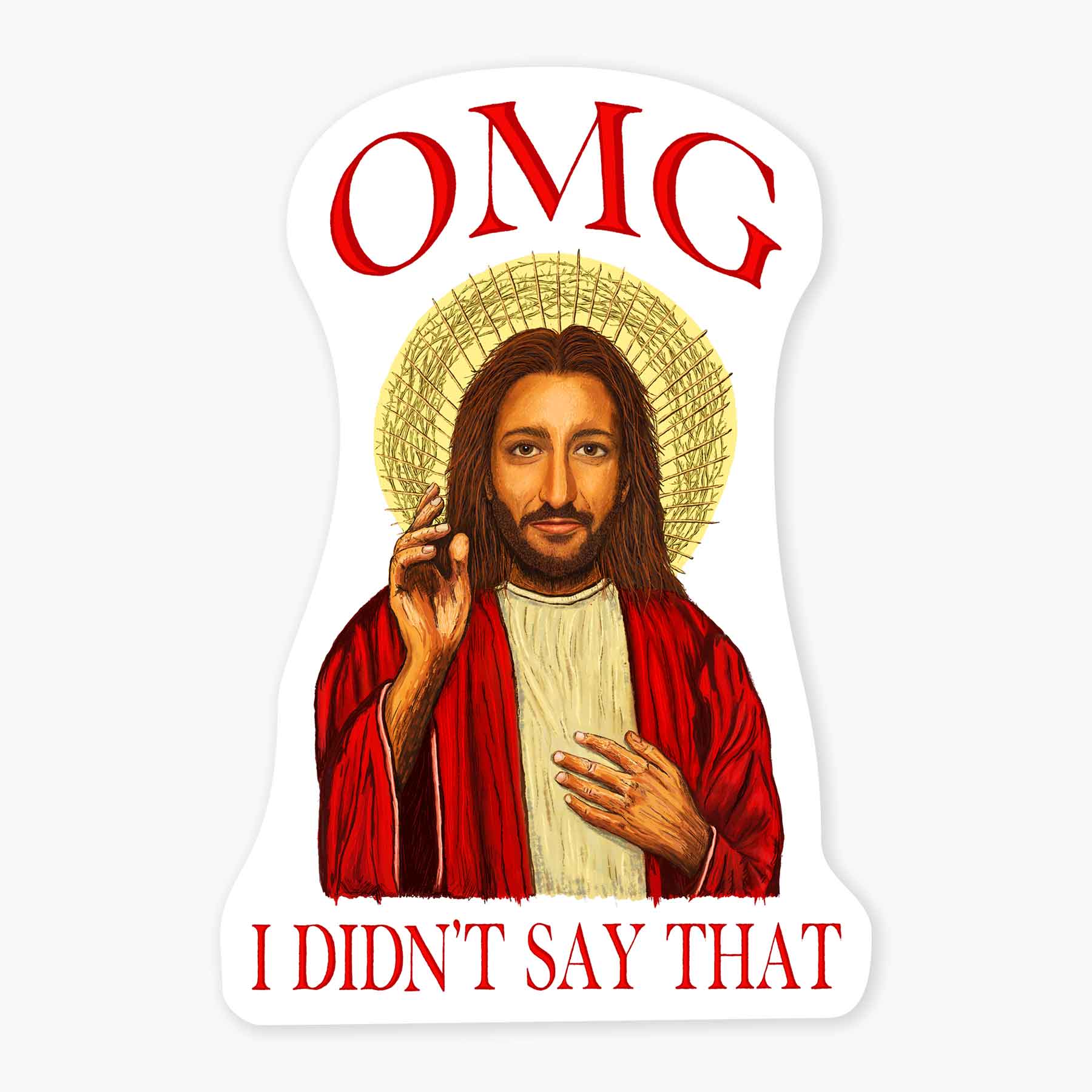 Cheeky Jesus Stickers - Funny Religious Vinyl Decals – Nice Enough Stickers